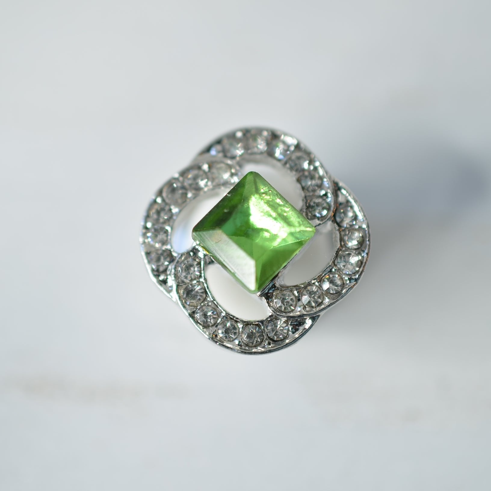 Green Square Stone Charm – CharmsBeDazzle